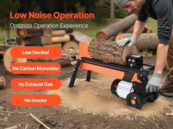 VEVOR Electric Log Splitter, 6.5 Tons Electric Wood Splitter, 1500W 15 ...