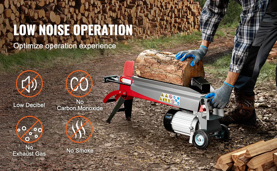 VEVOR Electric Log Splitter, 6.5T Force, 3400 RPM Log Splitter with 1. ...