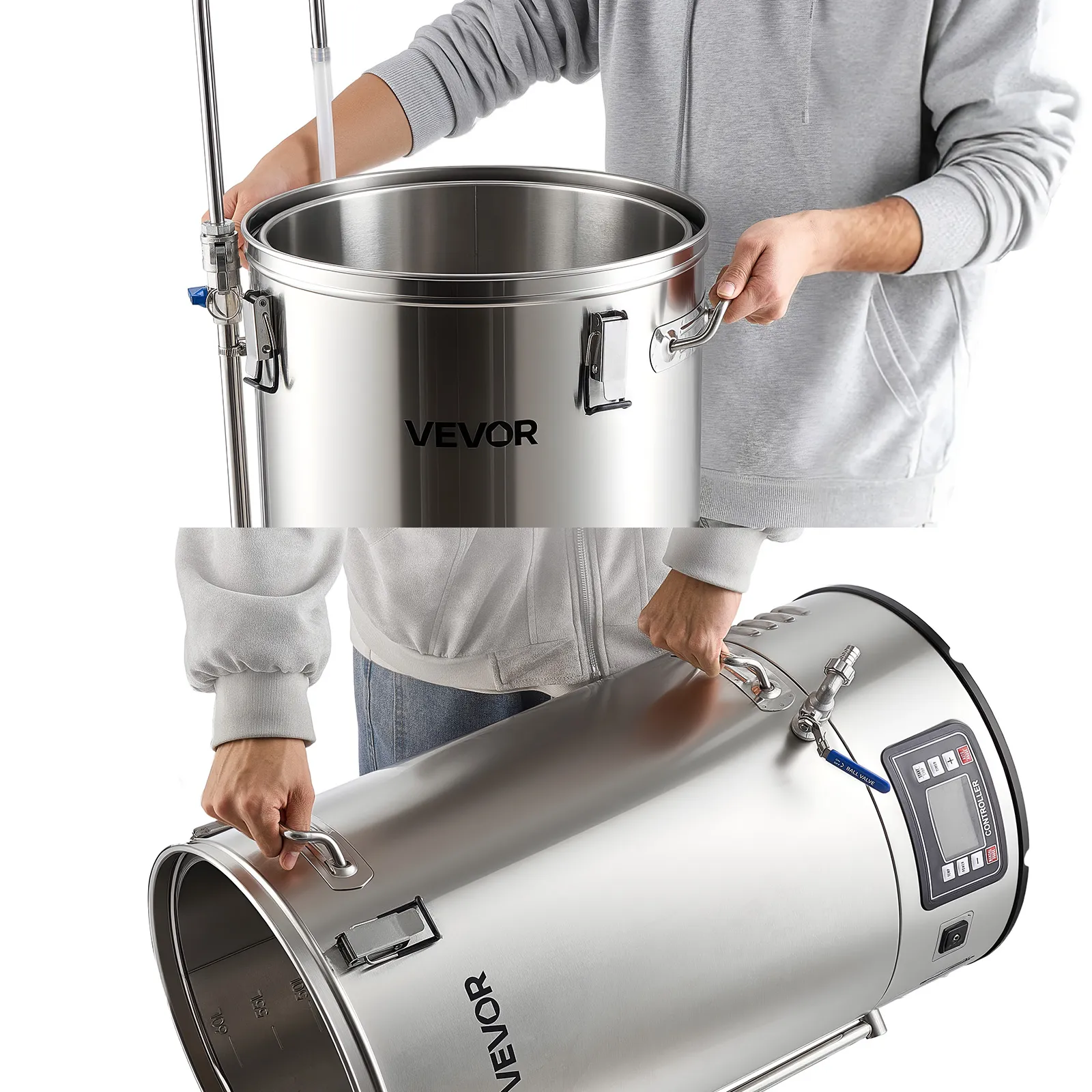 VEVOR Beer Brewing Equipment, 16 Gal/60L Beer Maker with Anti-Burn Pump ...