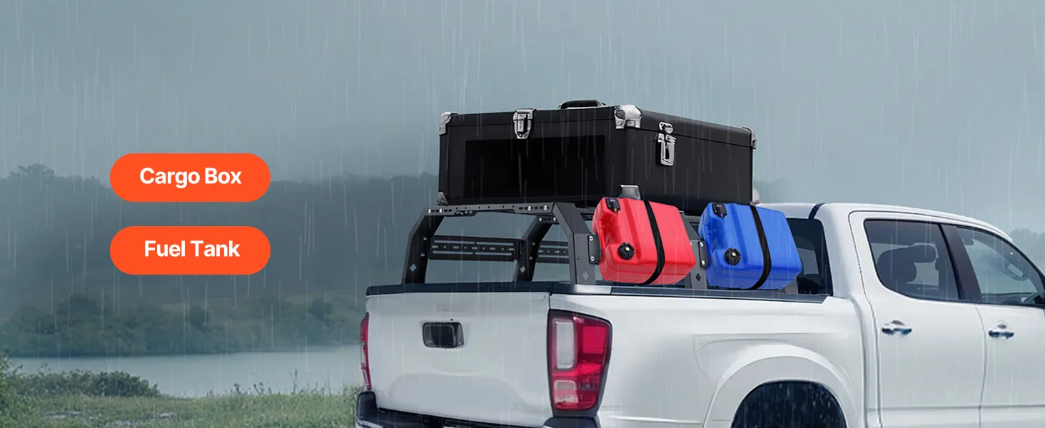 VEVOR Overland Truck Bed Rack, 51.2-65.4 in Width, Adjustable Overland ...