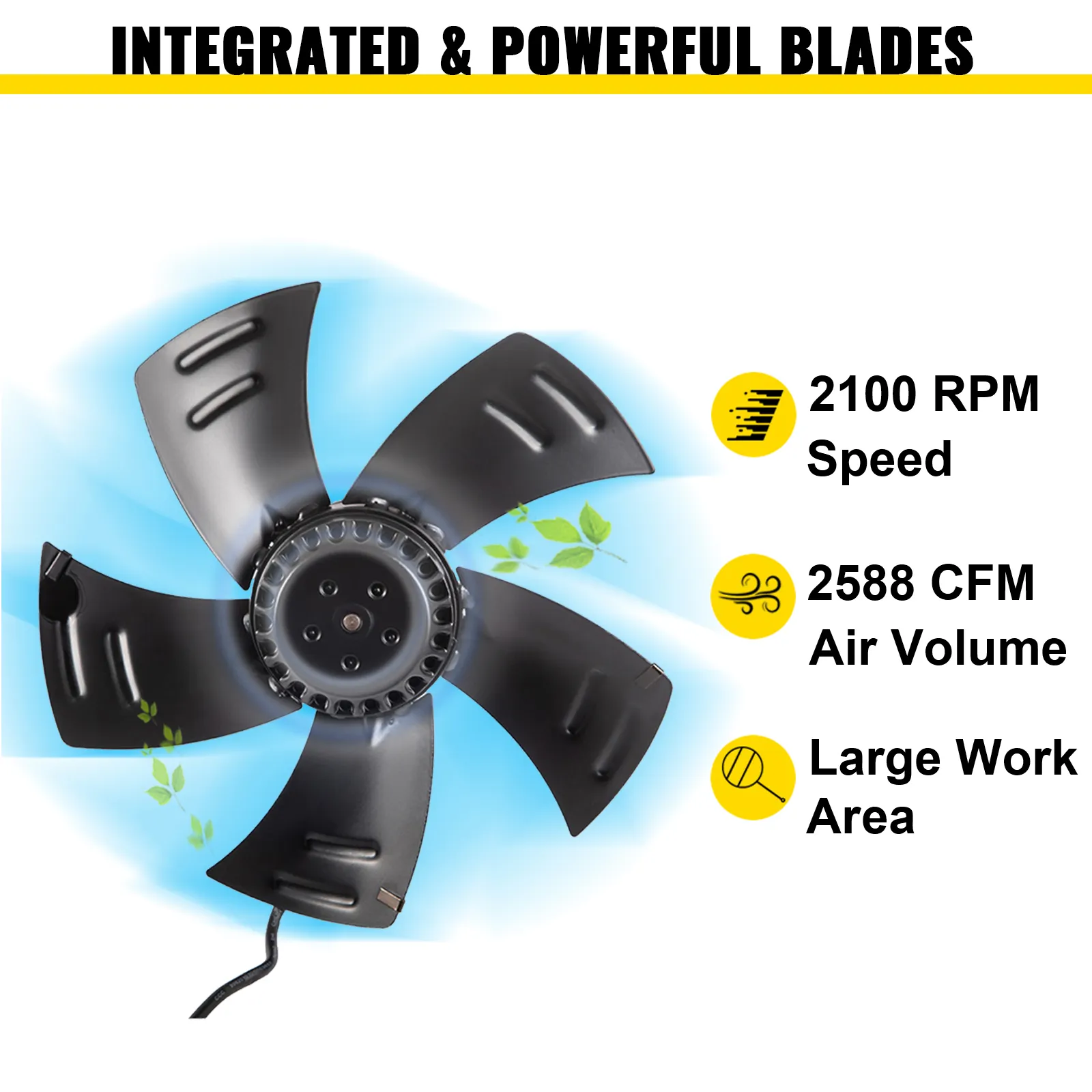 VEVOR Industrial Exhaust Fan,16'' Ventilation Extractor,125W Commercial ...