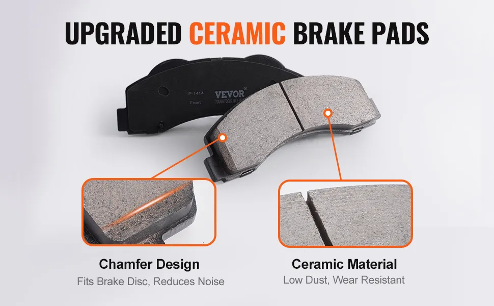 VEVOR Drilled Slotted Front&Rear Brake Rotors Pads Kit for 2012-2020 ...