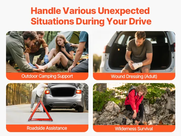 VEVOR Roadside Emergency Kit for Car – 31-Piece, 12 ft Cable