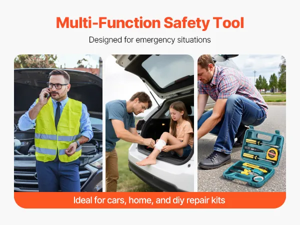 VEVOR Roadside Emergency Kit for Car – 31-Piece, 12 ft Cable