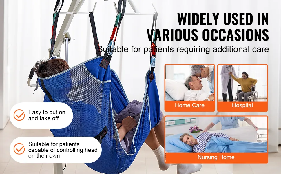 VEVOR Universal Full Body Patient Lift Sling Large Transfer Sling 500LB ...