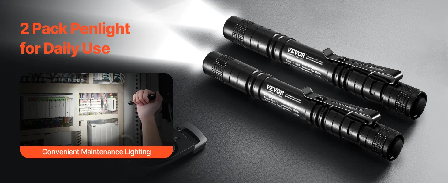 VEVOR Pen Flashlight — 100 Lumens LED & IPX4 Waterproof