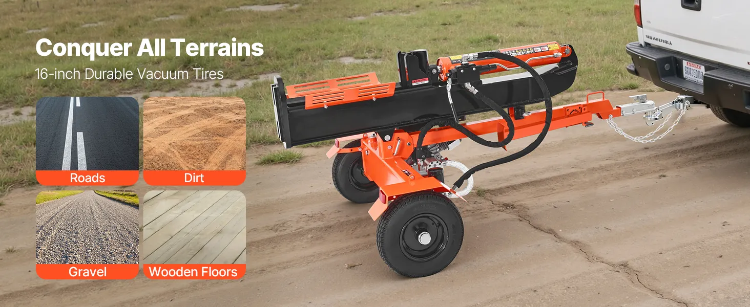 VEVOR 30 Tons Log Splitter, 306CC Engine, Powered Wood Splitter with 2 ...