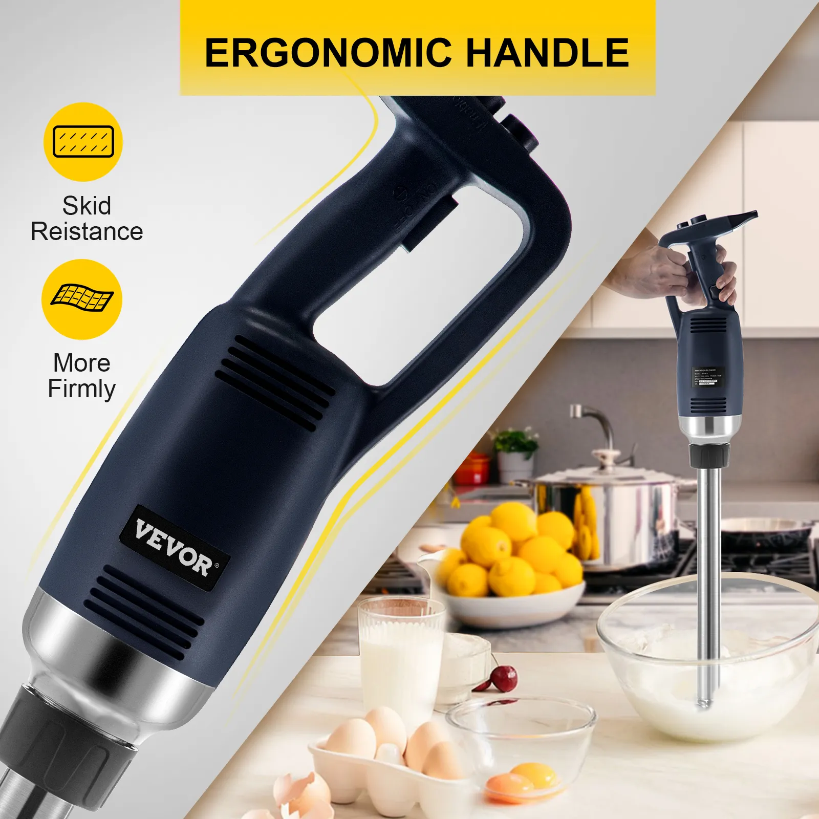 VEVOR Commercial Immersion Blender Variable Speed Heavy Duty Immersion ...