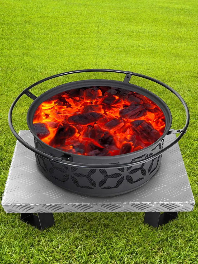 Vevor Fire Pit Heat Shield 20x20 Inch Fire Pit Mat Carbon Steel Deck ...