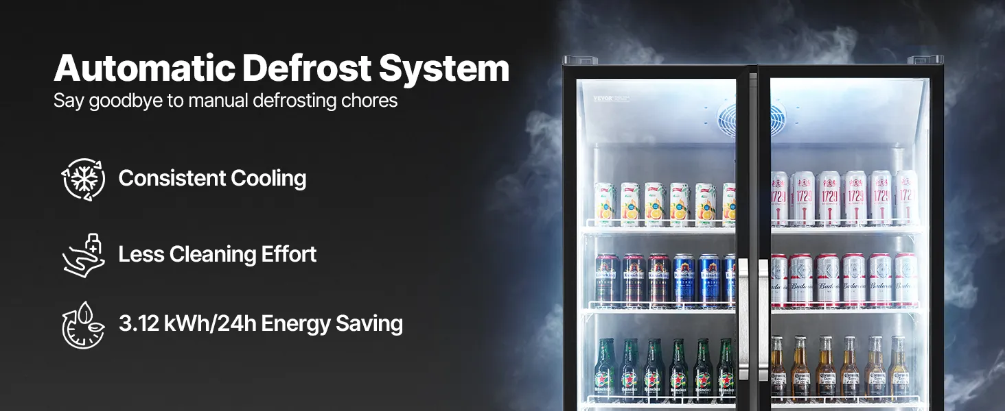 VEVOR Commercial Display Refrigerator – 26.69 Cu.Ft Glass