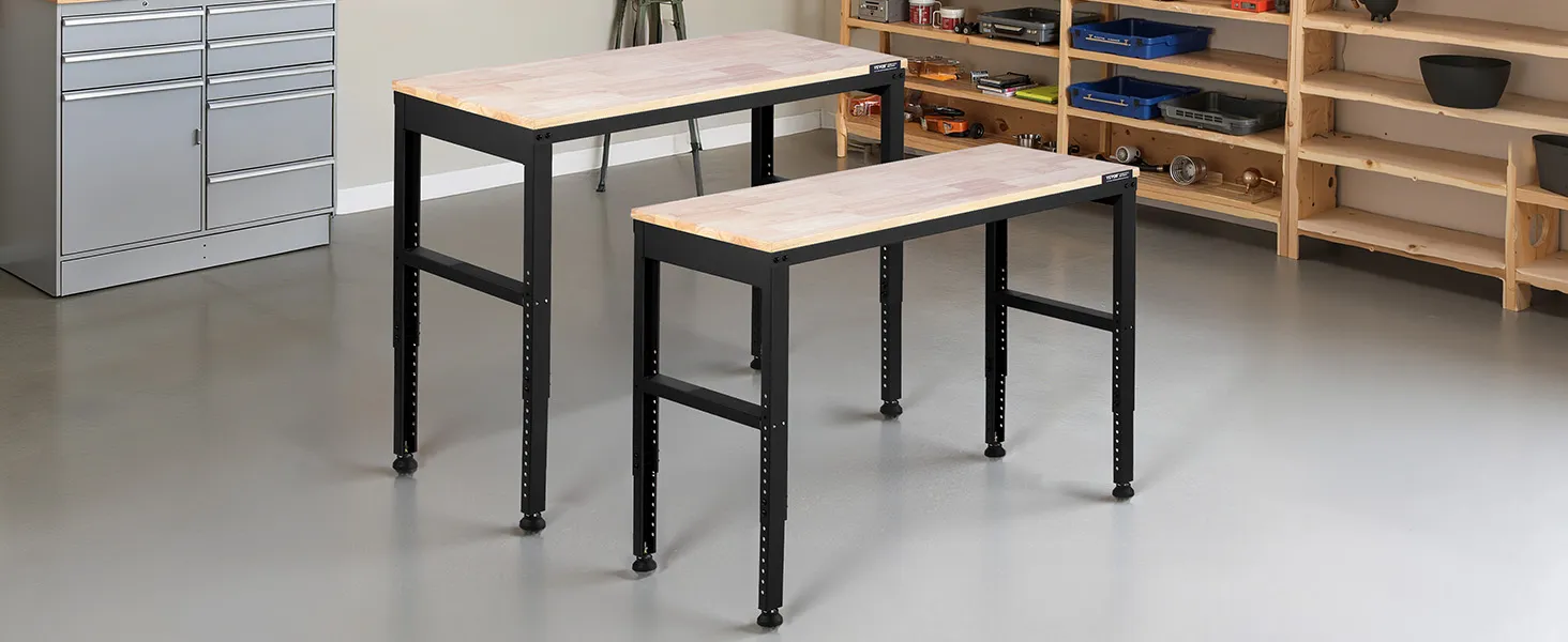 VEVOR Adjustable Workbench, 2000 lbs Capacity, 48 x 20-inch Heavy Duty ...