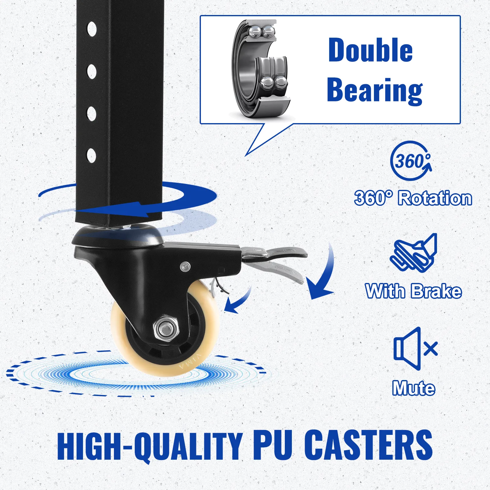 VEVOR Workbench Adjustable Height, 48" L X 20" W X 40.9" H Garage Table ...