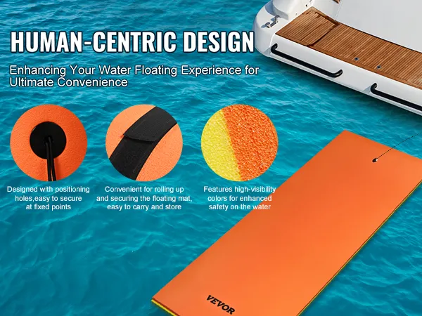 VEVOR Lily Pad Floating Mat, Large 18x6 FT Floating Water Pad, 3-Layer ...