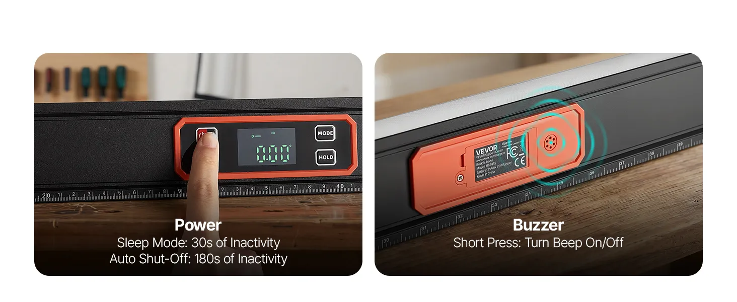 VEVOR Digital Level, 48 in Length, Magnetic Electronic Level with LED ...