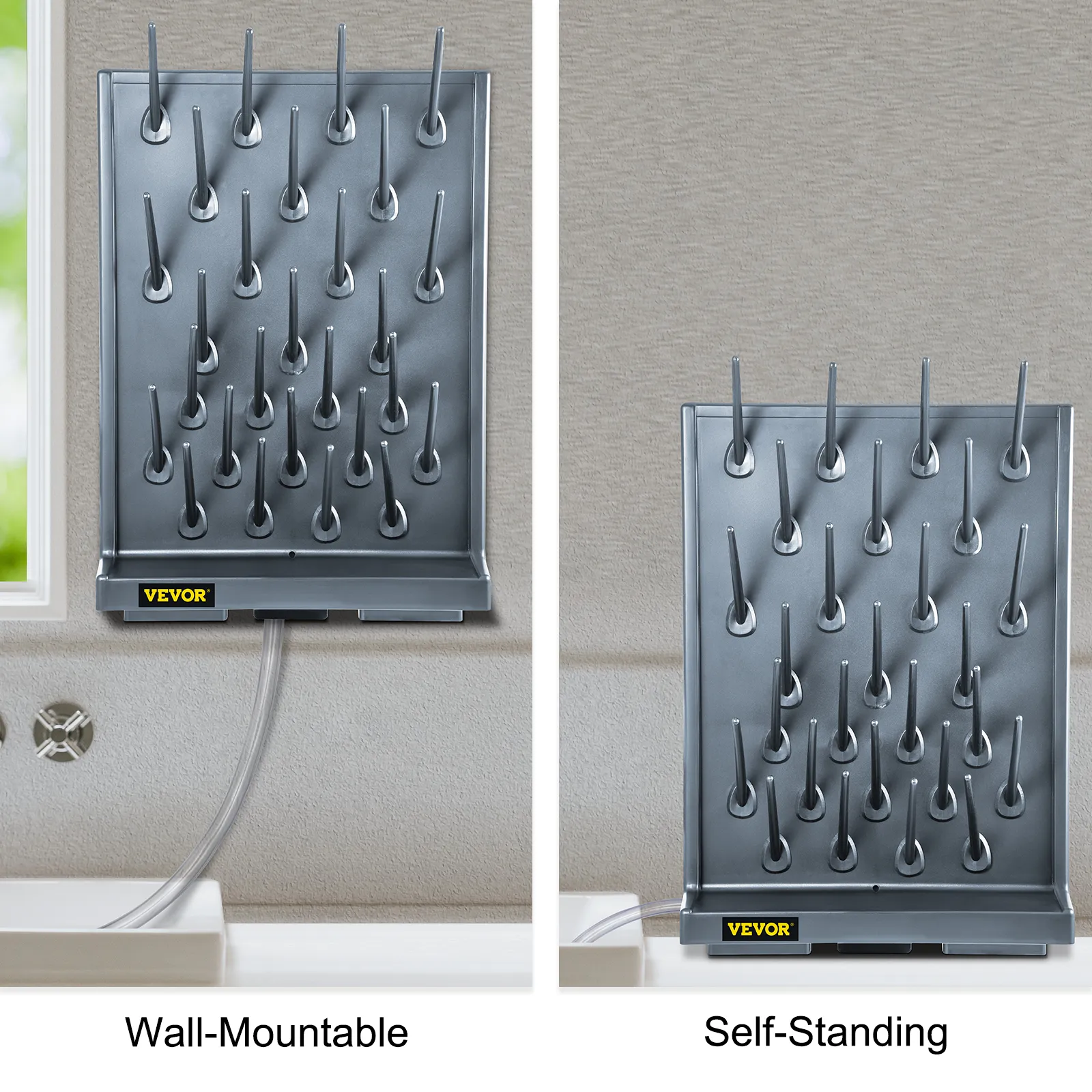 VEVOR Drying Rack Lab Glassware Rack PP Material Glassware Drying Rack ...