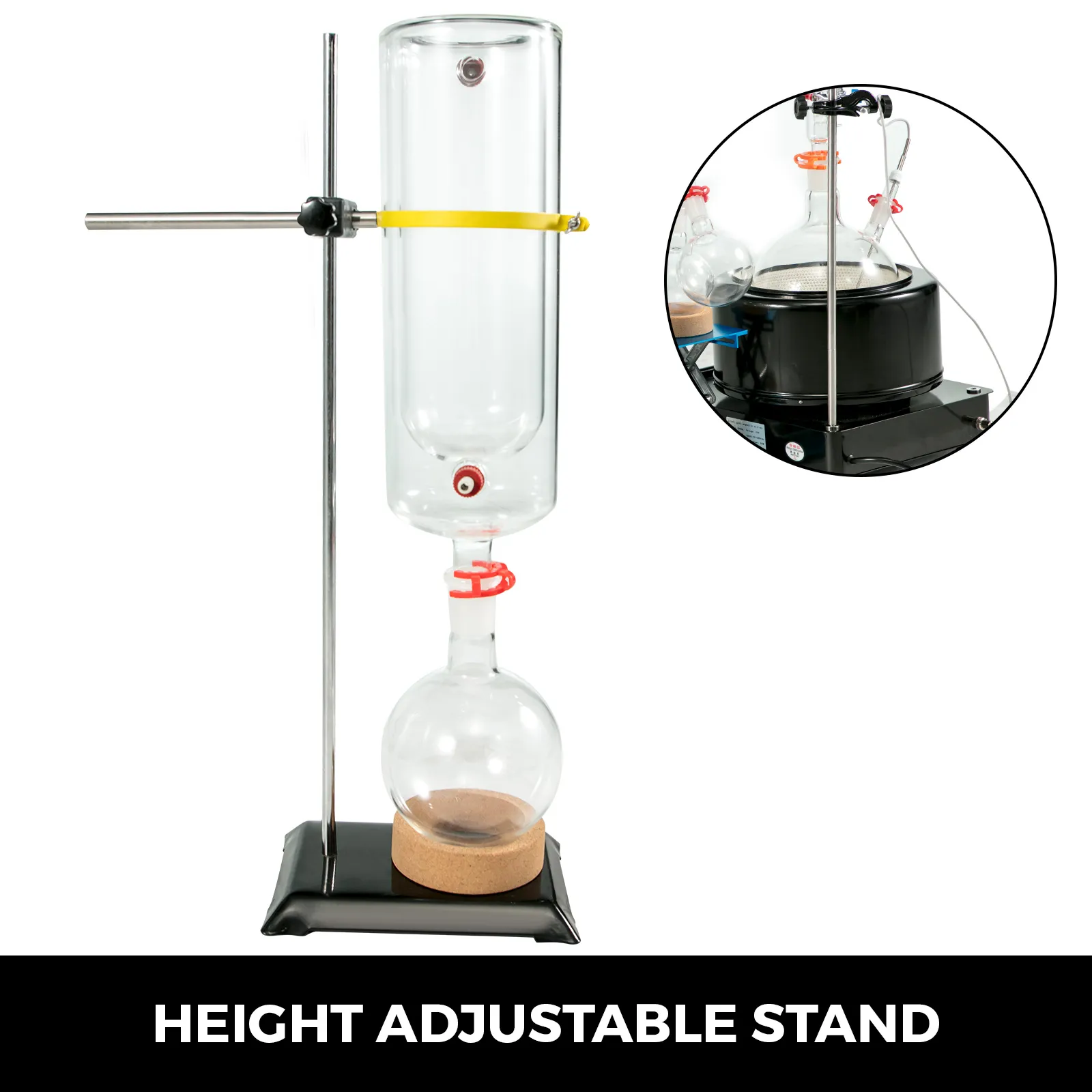 VEVOR 5L Distillation Apparatus Max.380°C Short Path Distillation Kit ...