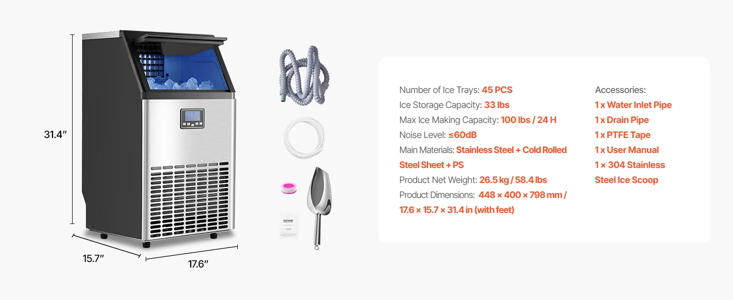 VEVOR Compact Ice Maker — Fast & Portable Machine for Home