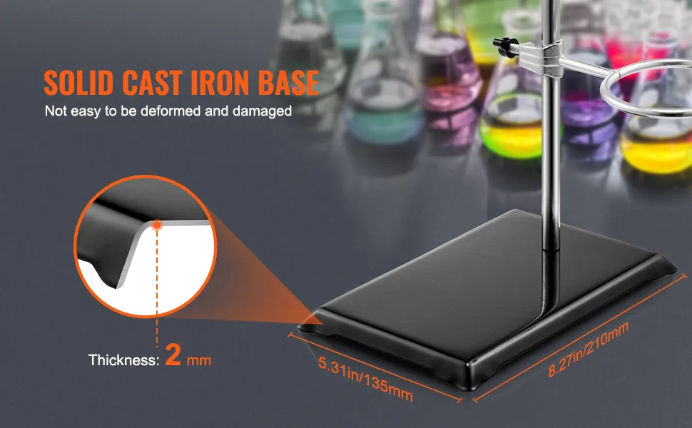 VEVOR Lab Stand Support, Laboratory Retort Support Stand 2 Sets, Steel ...