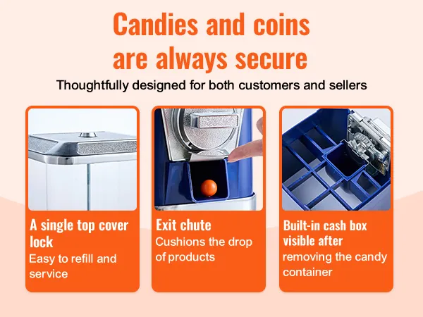 VEVOR 17"H Gumball Machine Vending Coin Bank Vintage Candy Dispenser PC ...