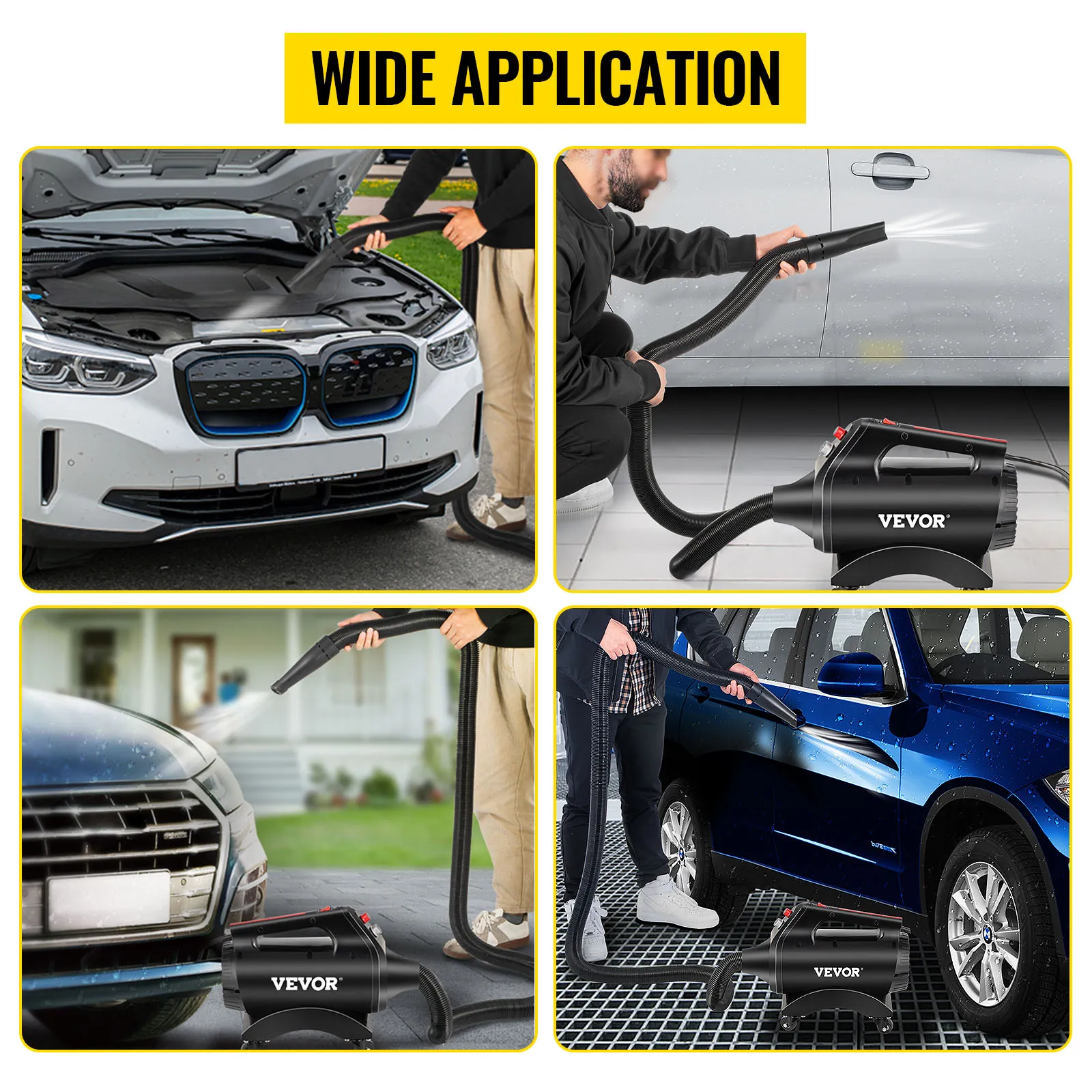 VEVOR Car Dryer Blower 2.1HP,Powerful Car Air blower with 120CFM ...
