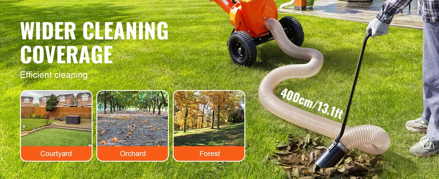 VEVOR Leaf Vacuum and Shredder – 4.3 In x13.1 ft Heavy Duty