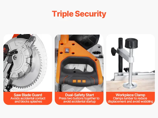 Sliding Compound Miter Saw 12-In Blade 15 Amp Motor Corded Double Bevel ...