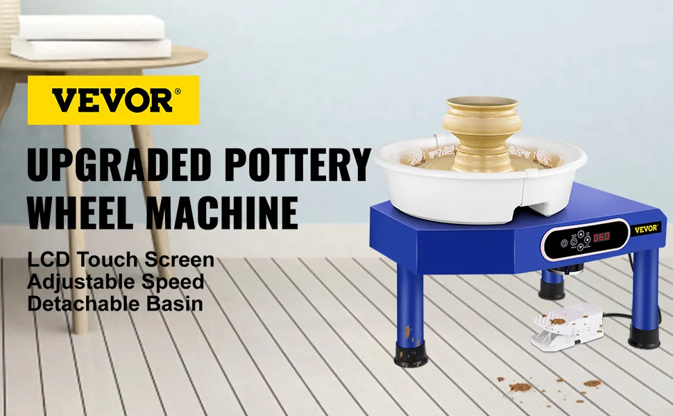 VEVOR Pottery Wheel, Pottery Forming Machine 9.8" LCD Touch Screen ...