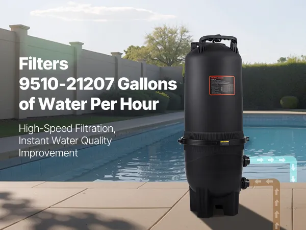VEVOR Pool Cartridge Filter, 725 sq.ft², Swimming Pool Filter System ...