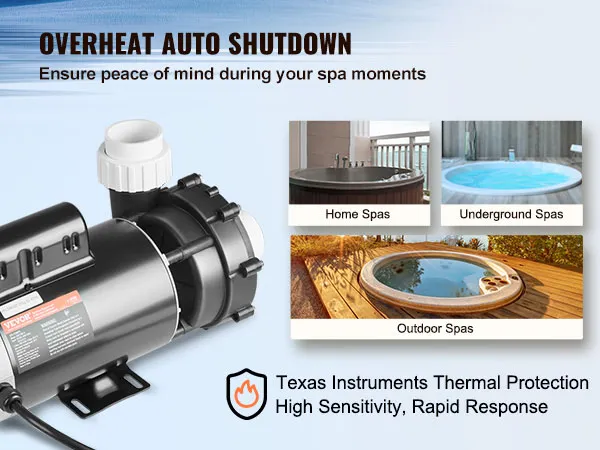 VEVOR 2 Speed SPA Pump, 56-Frame, AC 220-240V Hot Tub SPA Pump, 4HP ...