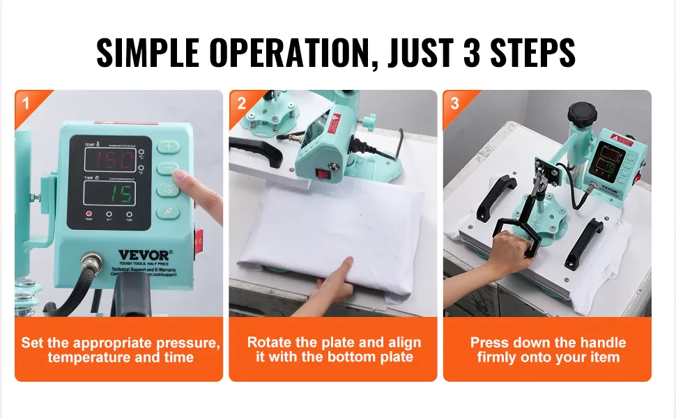 VEVOR Heat Press Machine 12x10in Heat Transfer Machine for T-Shirts ...