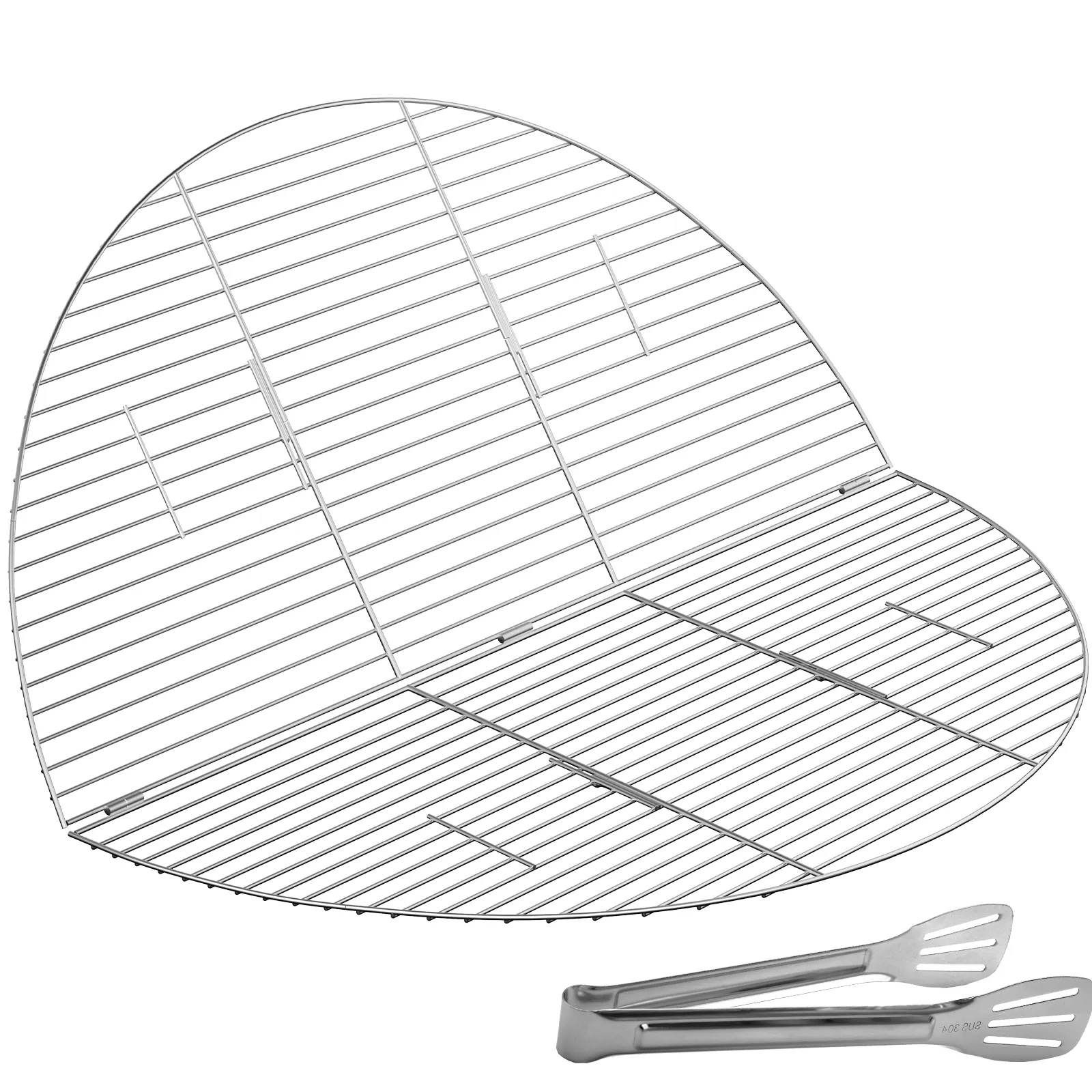 VEVOR Fire Pit Cooking Grill Grate 36 Inch, Foldable Round Cooking ...