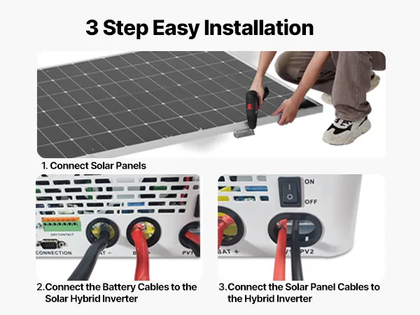 VEVOR 4800W 48V Complete Solar Power Kit, 12*400W Monocrystalline Solar ...