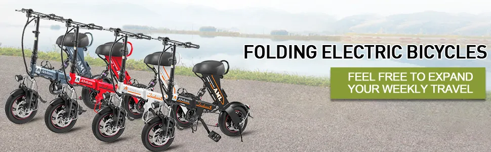 Foldable Electric Bike Collapsible Frame 36v battery 12AH | VEVOR US