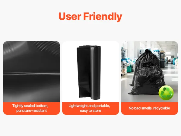 VEVOR Contractor Trash Bags, 40-45 Gallon Heavy Duty Contractor Trash ...