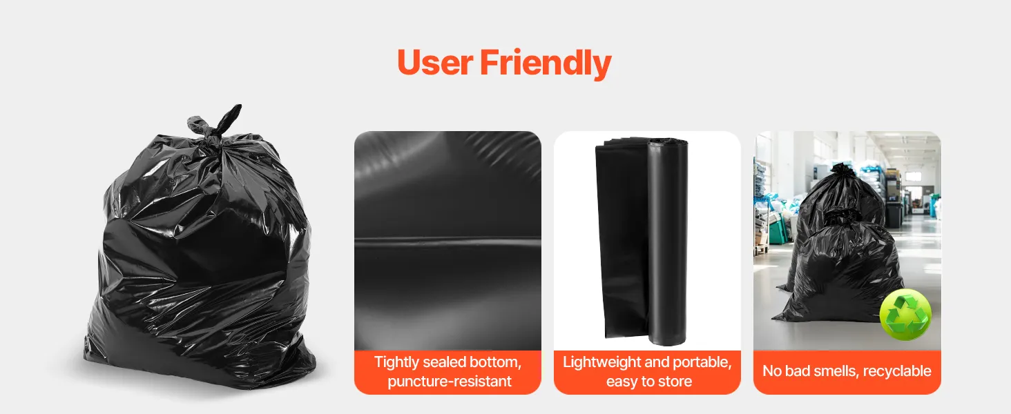 VEVOR Contractor Trash Bags, 40-45 Gallon Heavy Duty Contractor Trash ...