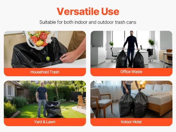 VEVOR Contractor Trash Bags, 40-45 Gallon Heavy Duty Contractor Trash ...